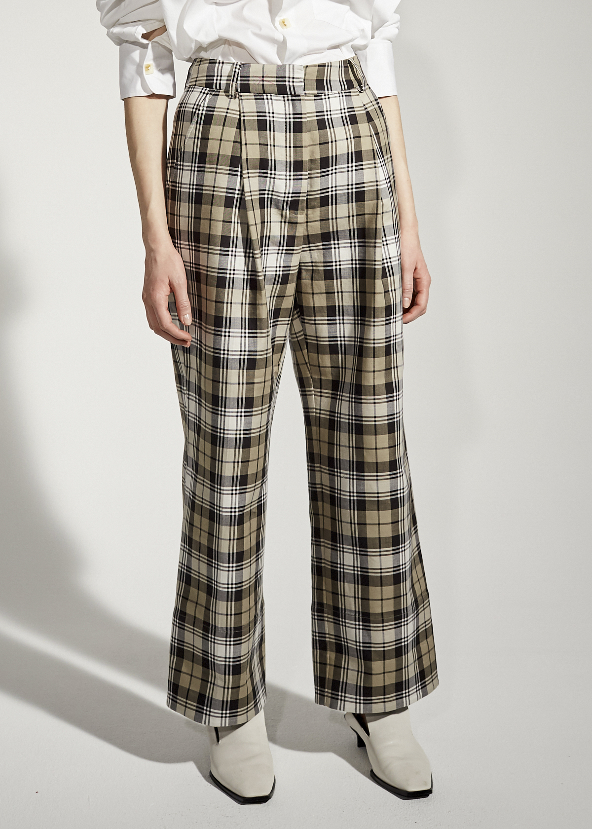 High-rise checker pants - I M M I